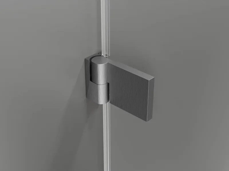 Mexen Lunar-B sprchové dveře otočné levé 95 cm, transparentní, kartáčovaná gun gray - 832-095-000-66-00-L