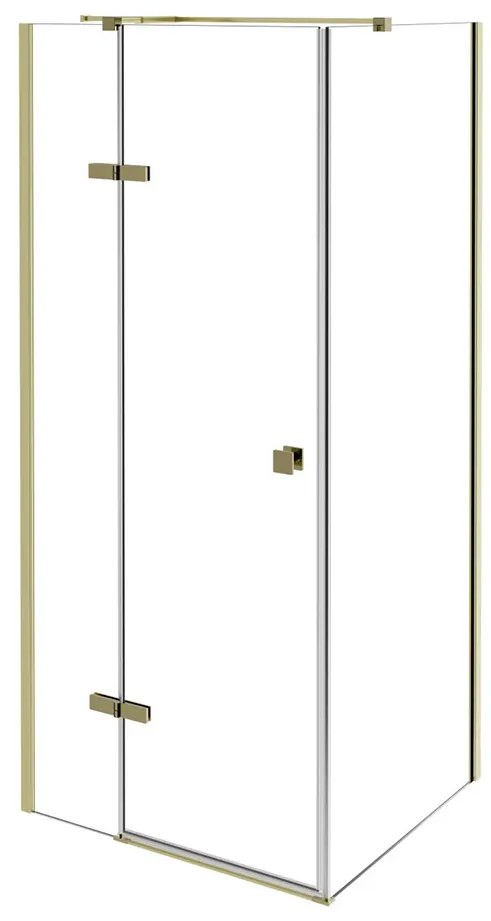 Besco Čtvercový sprchový kout PIXA GOLD SQ 90x90, výška 195 cm - bez vaničky Orientace: Levá