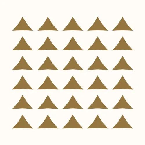 Samolepka / dětská samolepka Jednobarevný trojúhelník 5134 - 4 x 4 cm