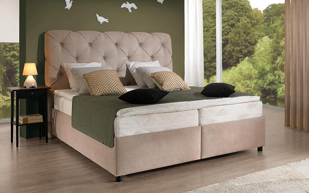 NEW DESIGN postele Boxspring postel PALLADIO bez úložného prostoru, 200×200 cm Velikost postele: 200 × 200 cm