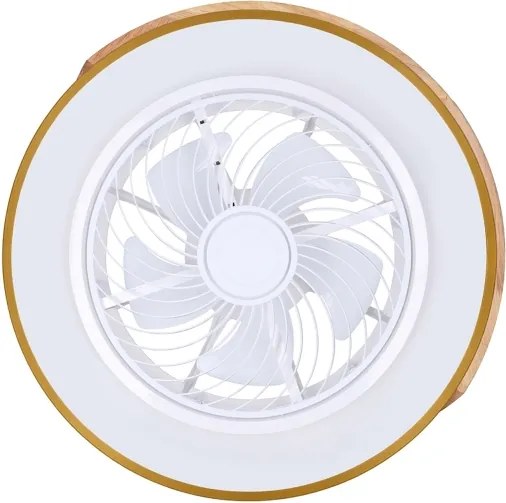 Brilagi - LED Stmív. svítidlo s ventilátorem LED/38W/230V 50 cm modrá/dub + DO