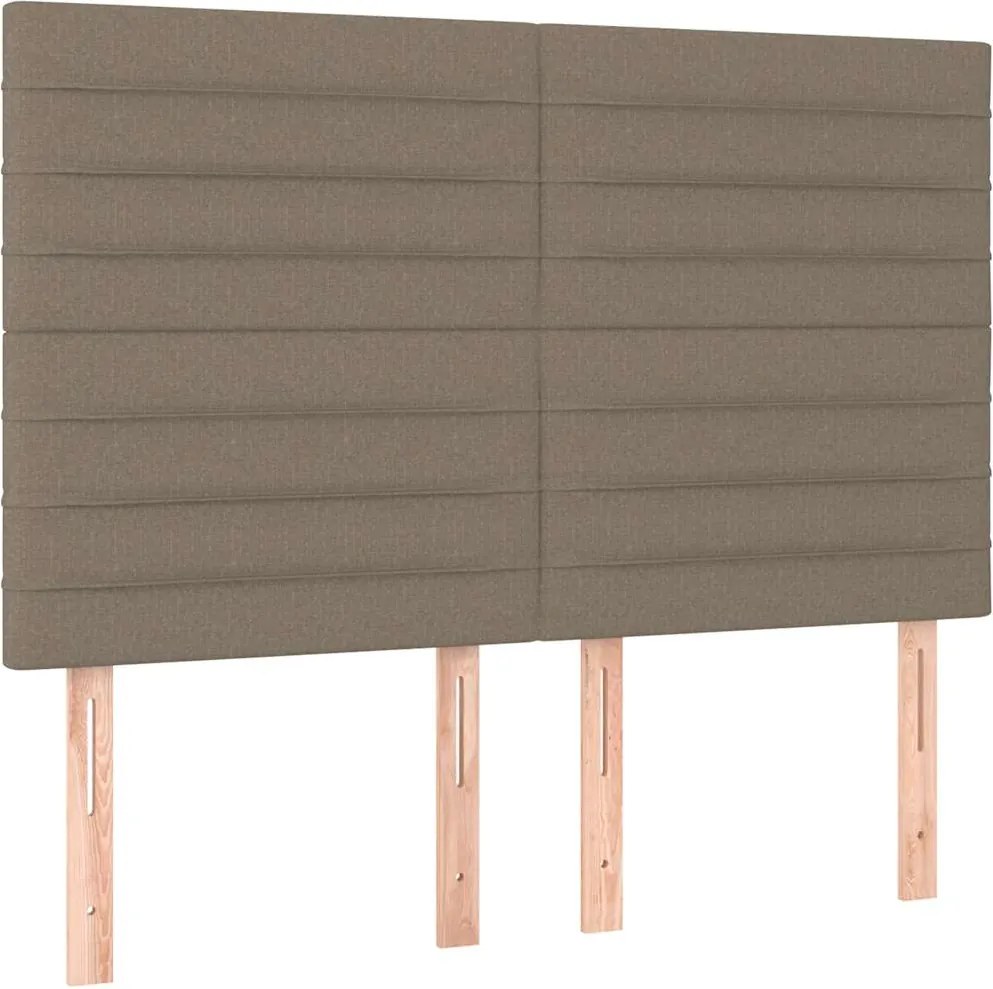 Box spring postel s matrací a LED taupe 140x200 cm textil 3135521