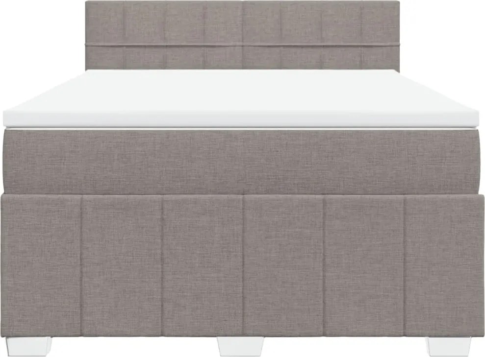 Box spring postel s matrací taupe 140x190 cm textil 3287067