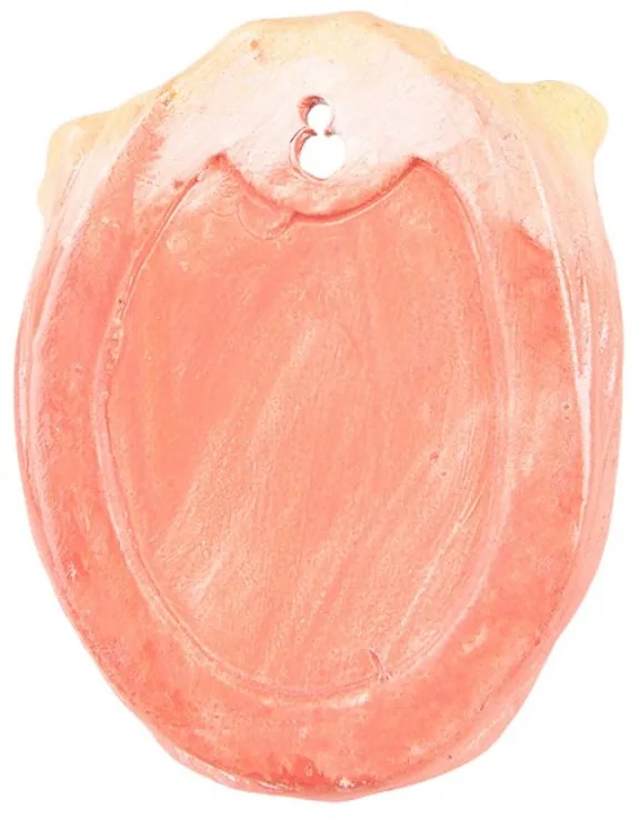 Oranžový nástěnný květináč ve tvaru květu tulipánu – 12x8x15 cm