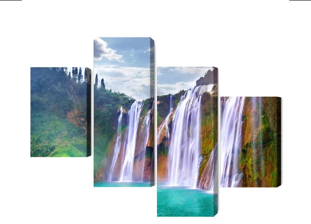 Vícedílný obraz Vodopád V Luopingu Nedostatek Nedostatek Plátno Canvas 80x50