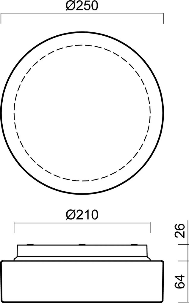 OS ELS70888 ELSA 1 IP stropní/nástěnné skleněné svítidlo bílá IP65 4000 K 10W LED - OSMONT