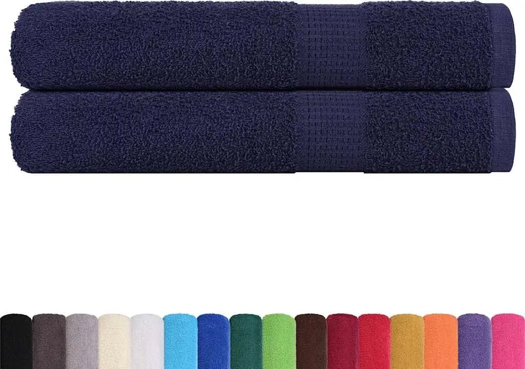 Saunové osušky FROGN 2 ks tmavě modré 80x200 cm 360 g/m² 136791