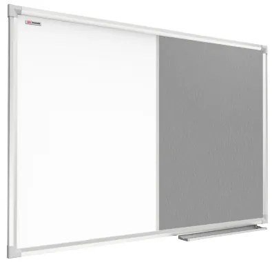 Allboards,Textilní a bílá magnetická tabule COMBI v hliníkovém rámu -120x90 cm,CO129FS