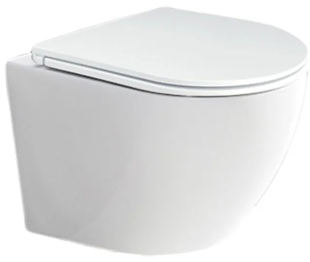 Mereo Mereo, WC závěsné kapotované, RIMLESS, 490x370x360, keramické, vč. sedátka CSS113S, VSD82S