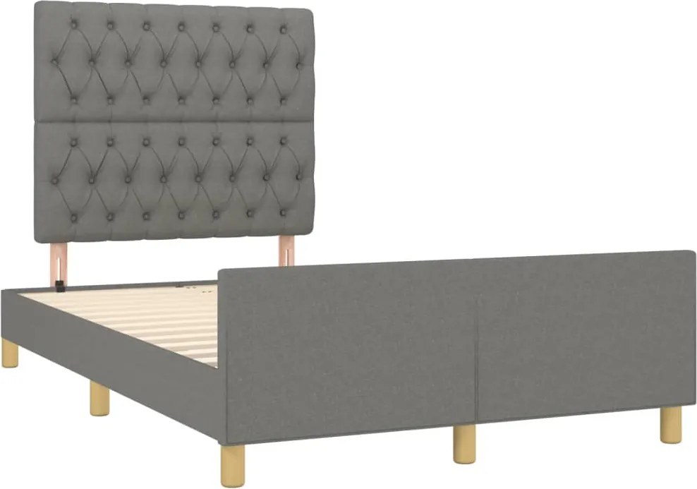 Rám postele bez matrací tmavě šedá 120x190 cm textil 3270535