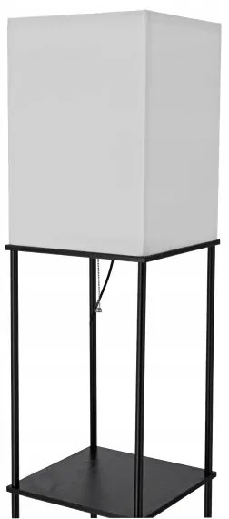 Stojací lampa s poličkami 1xE27/40W/230V 160 cm černá/bílá