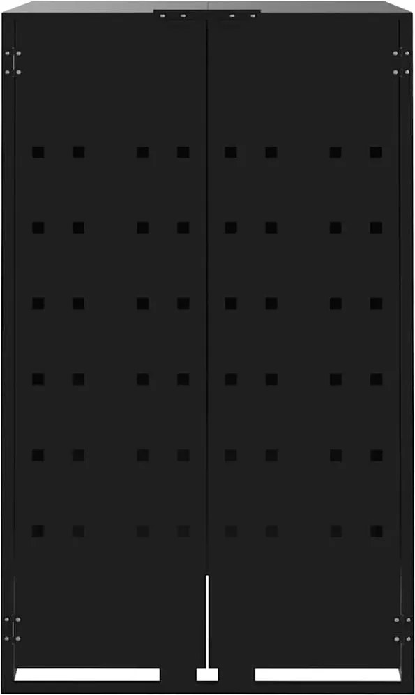 Box na 5 popelnic černý 345 x 79 x 117 cm ocel 3279980