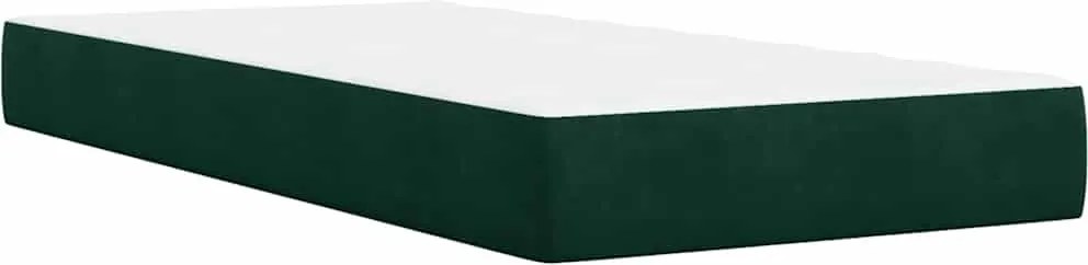 Box spring postel s matrací tmavě zelená 80 x 200 cm samet 3287599