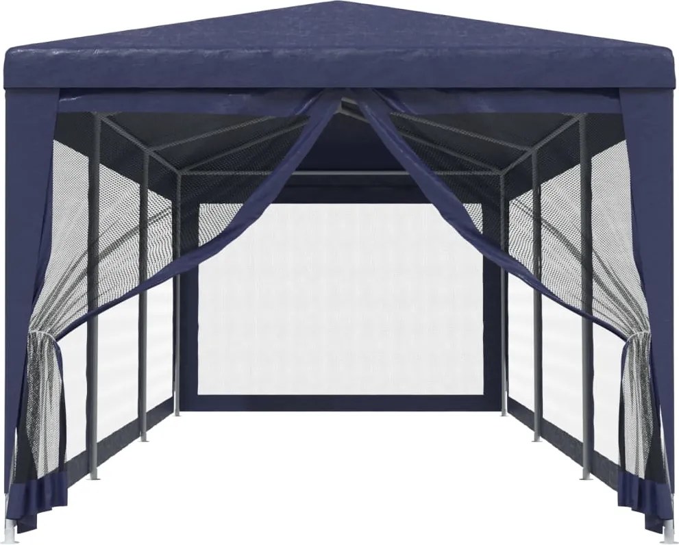 Party stan s 8 síťovanými bočnicemi modrý 3 x 9 m HDPE 319242