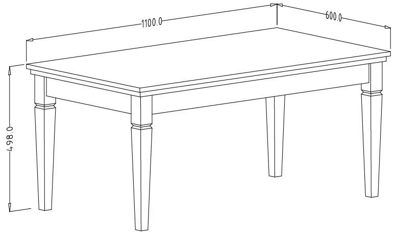 Konferenční stolek EVORA 99 Helvetia 110/60/50 Barevné provedení: bílý Abisko popel/dub levkas