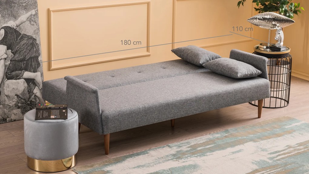 Hanah Home Rozkládací pohovka NAVAN šedá 825BLC1173