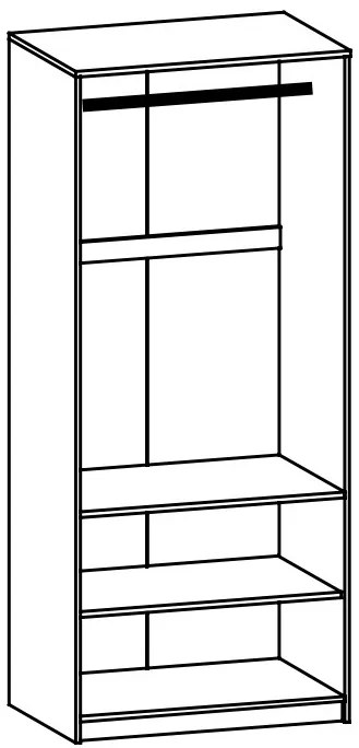Šatní skříň TIPS 4D dub sonoma/bílý mat