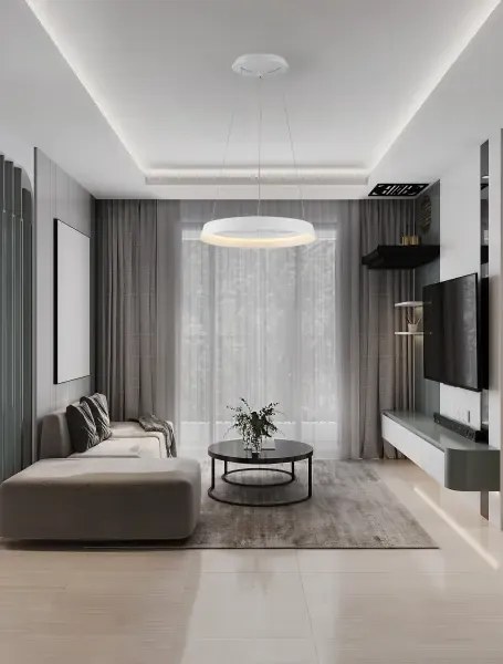LED stmívatelný bílá designový lustr Ormi