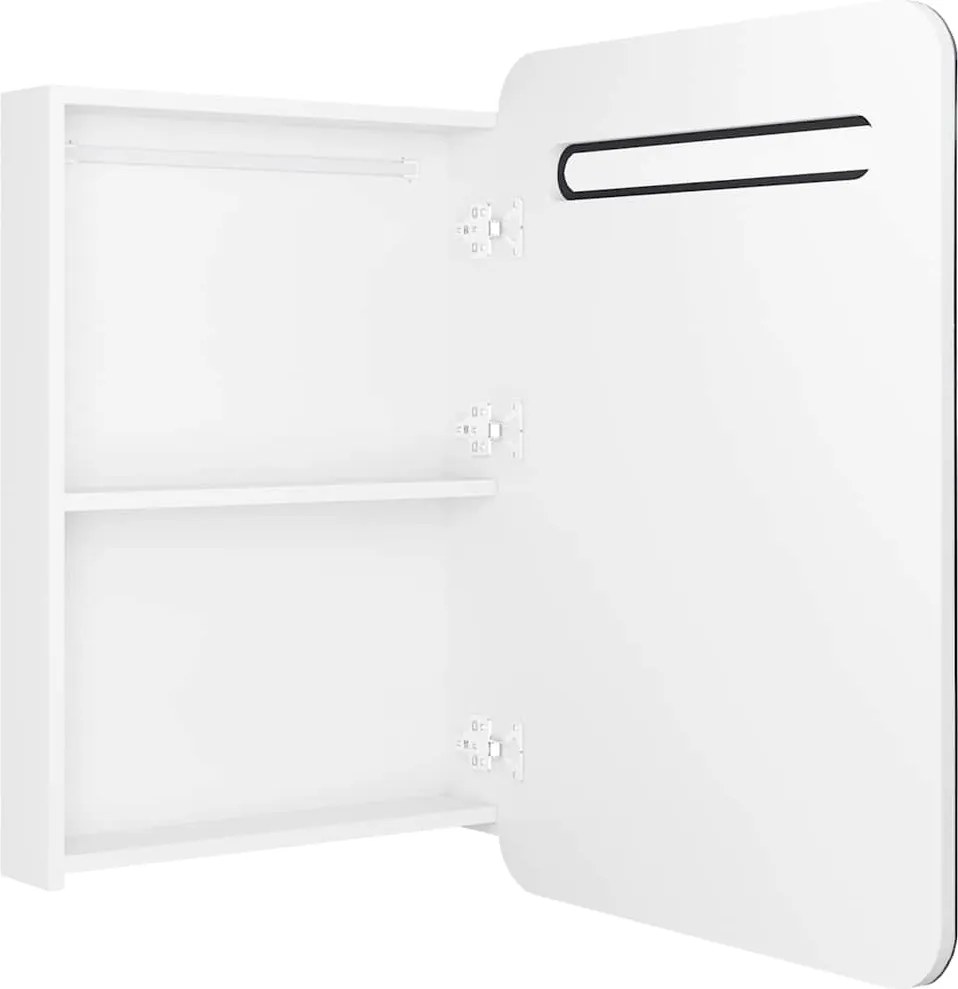 LED koupelnová skříňka se zrcadlem zářivě bílá 60 x 11 x 80 cm 326509