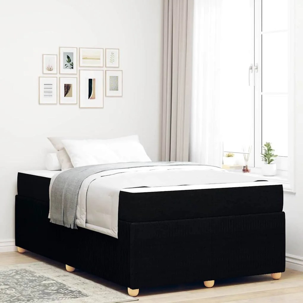 Rám postele Černá 120 x 200 cm textil 3398381