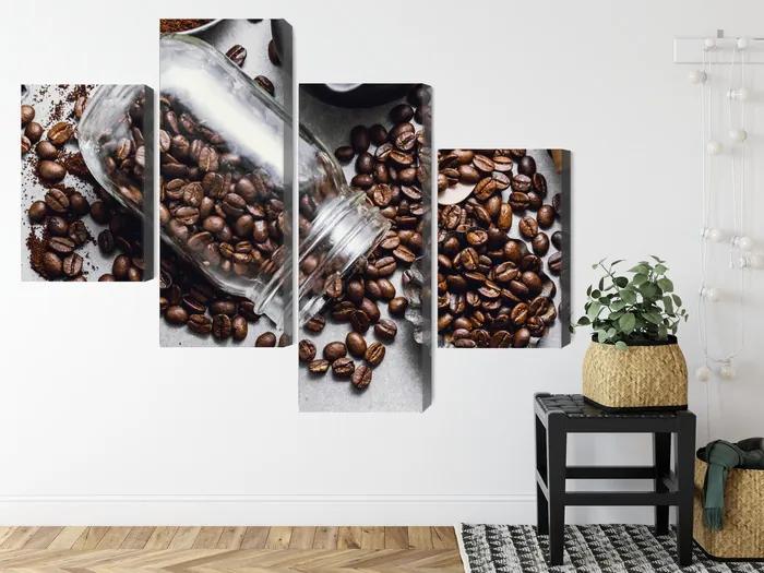Vícedílný obraz Ingredience Pro Přípravu Kávy Nedostatek Nedostatek Plátno Canvas 240x150