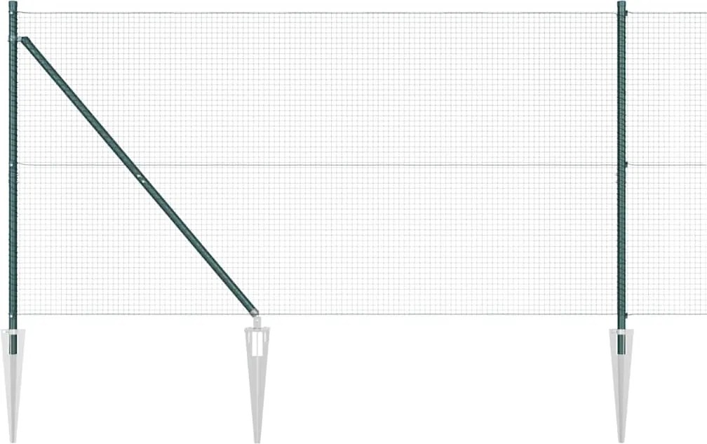 Svařované drátěné ploty s hroty 10 x 1,2 m Ocel potažená PVC 3352051