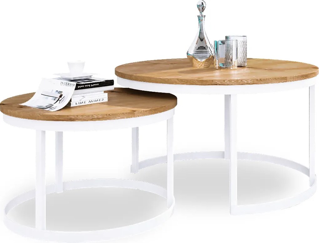 ADRK Furniture Konferenční stolek 2v1 OKIN CT-OKI-W-A