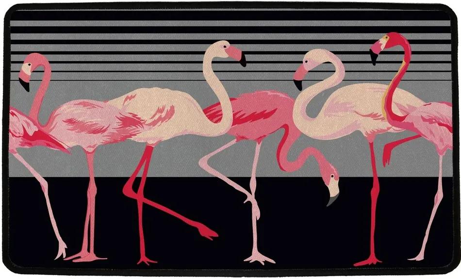 Butter Kings Vnitřní multifunkční rohožka  Flamingos, 75 x 45 cm