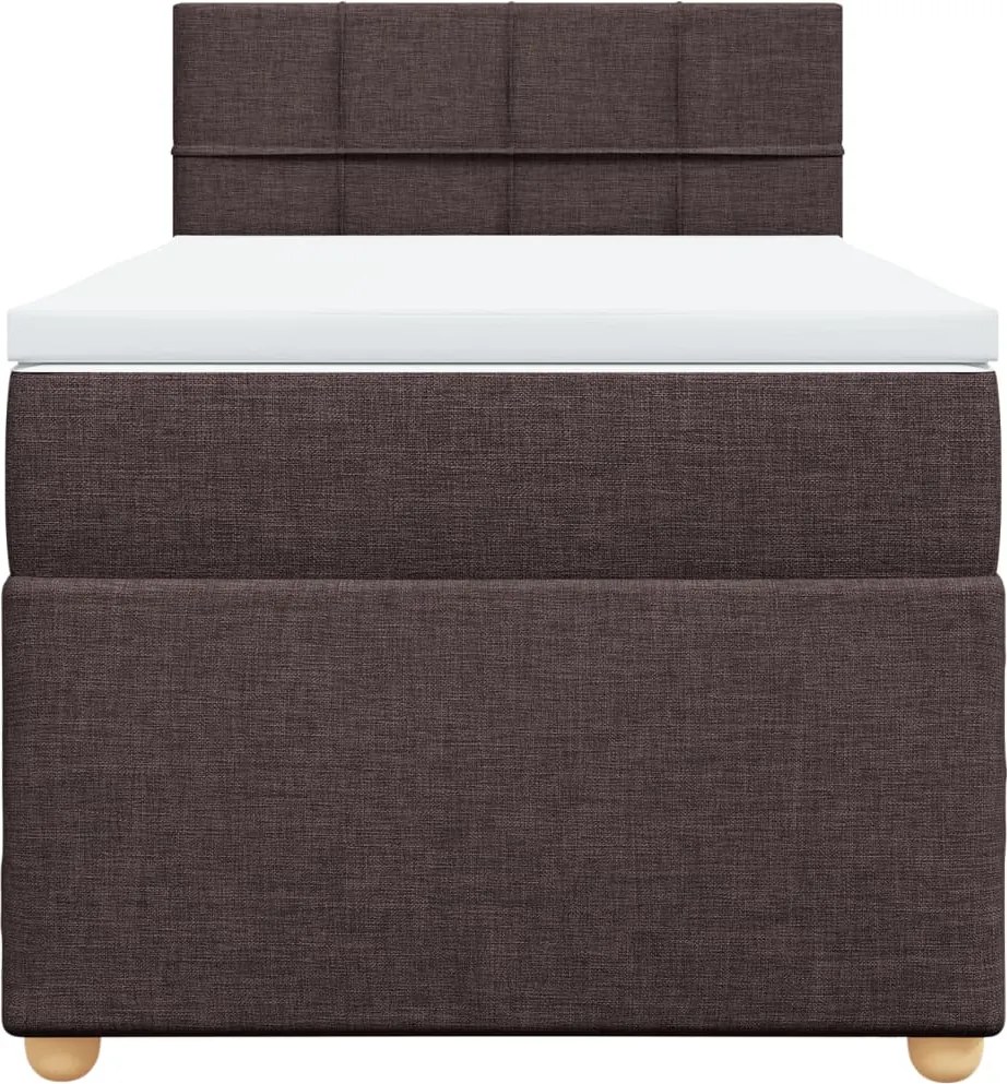 Box spring postel s matrací tmavě hnědá 80x200 cm textil 3288810