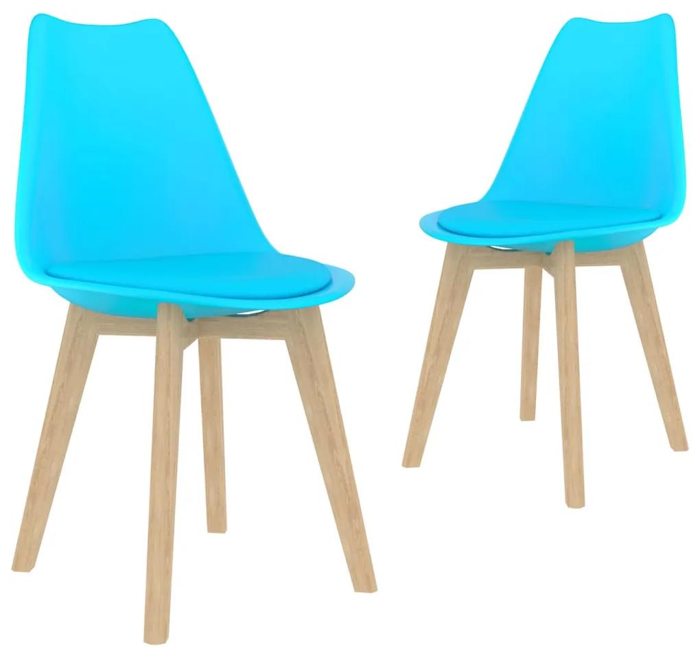 289140 vidaXL Jídelní židle 2 ks modré plast