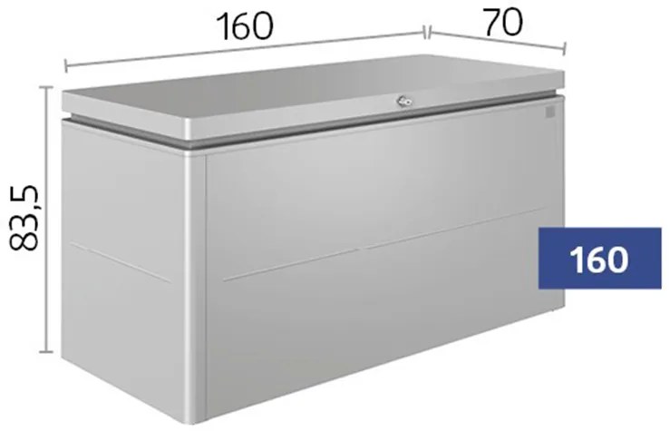 Uložný box LOUGEBOX Biohort Barva: Tvaměšedá, Velikost: 200