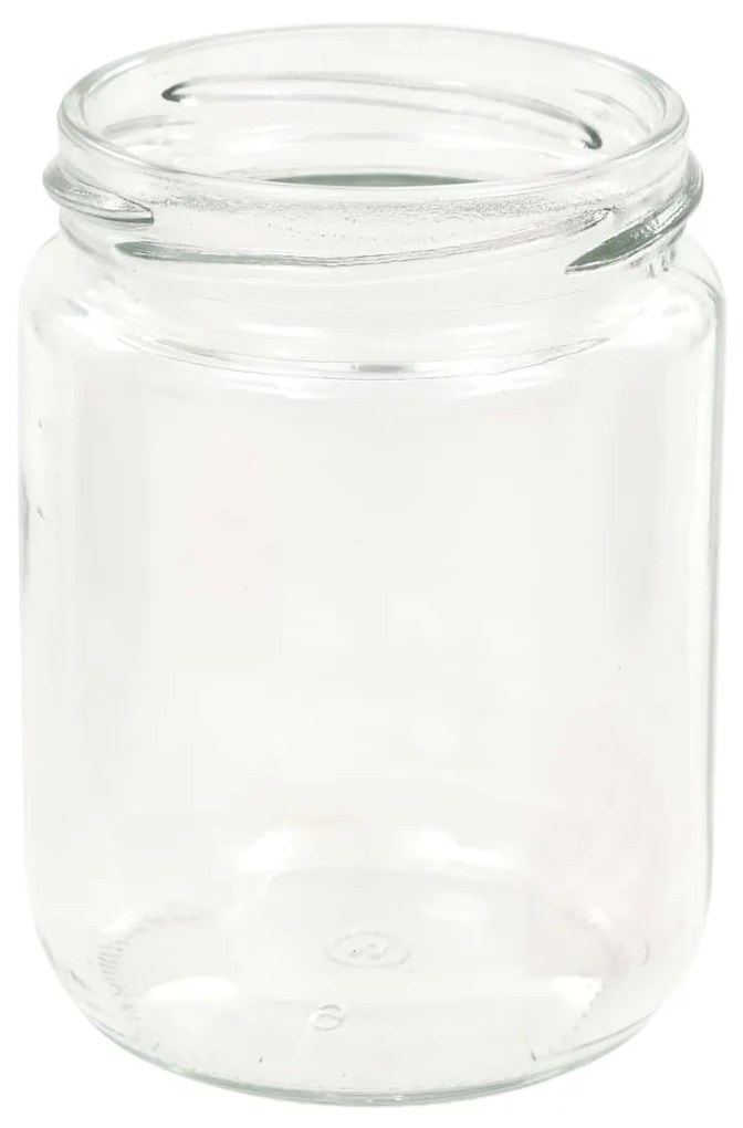 Zavařovací sklenice s bíločervenými víčky 96 ks 230 ml - Default Title