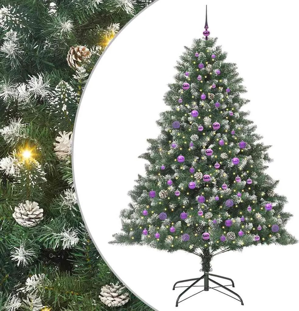Umělý vánoční stromeček Zelená 210 cm PVC, plast a ocel 3395251