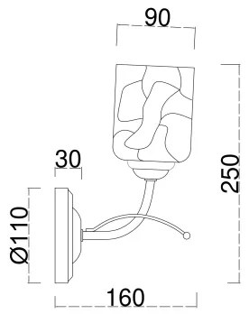 Brilagi - Nástěnná lampa MEGAPOLIS 1xE14/60W/230V zlatá