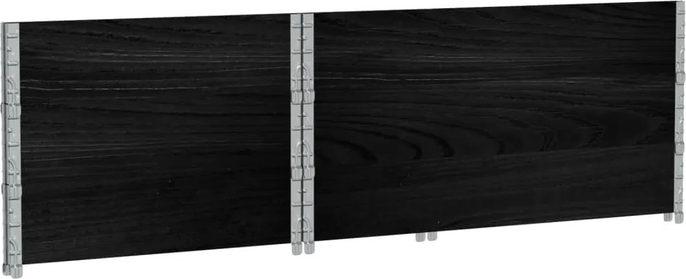 Zahradní truhlík černý 120 x 80 cm masivní borové dřevo 3295424