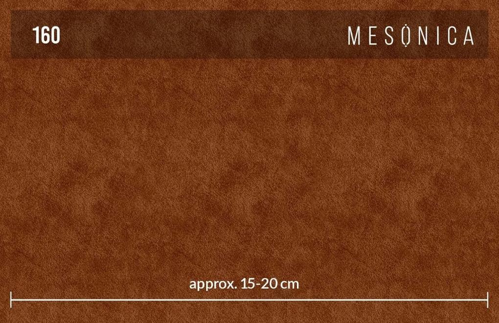 Koňakově hnědá koženková dvoumístná pohovka MESONICA NEELO 152 cm