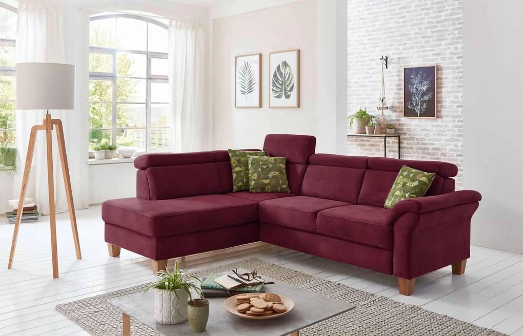 XXXLutz ROHOVÁ SEDAČKA, textil, bordeaux Sit & More - Sedací soupravy - 000144005214