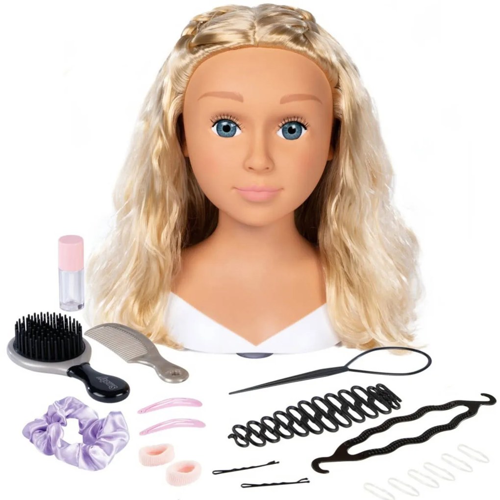 SMOBY Česací hlava My Beauty blondýnka kadeřnický set s doplňky sb320317web