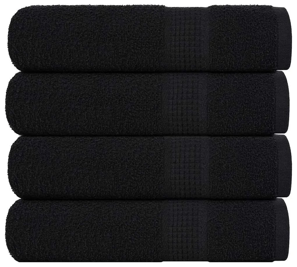 Ručníky FROGN 4 ks černé 50x100 cm 360 g/m² 136951