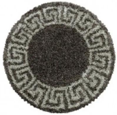 Ayyildiz koberce Kusový koberec Hera Shaggy 3301 taupe kruh Hnědá - 80x80 (průměr) kruh cm