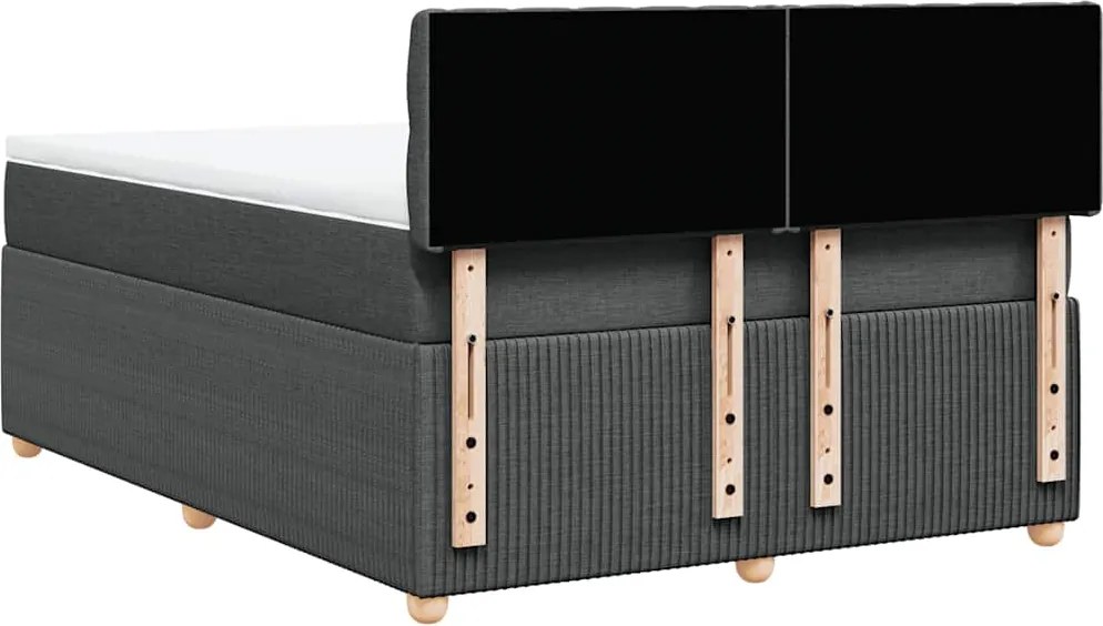 Box spring postel s matrací tmavě šedá 160x200 cm textil 3287515