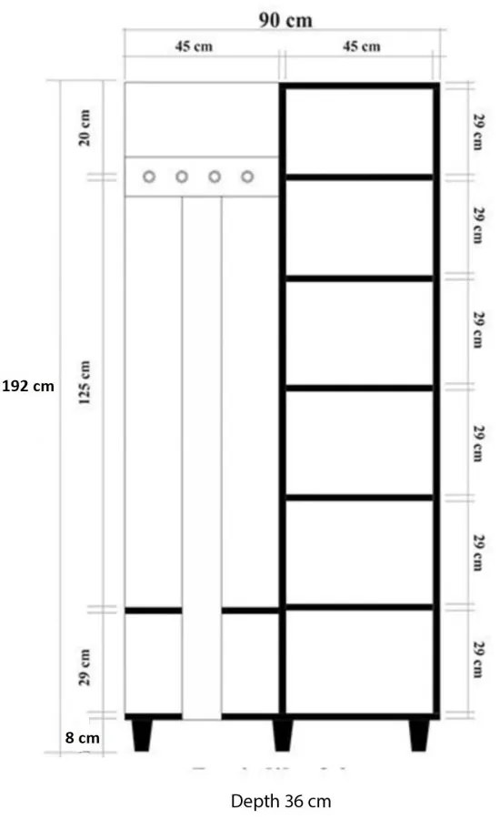 Předsíňová stěna Garmanto 90 - 729