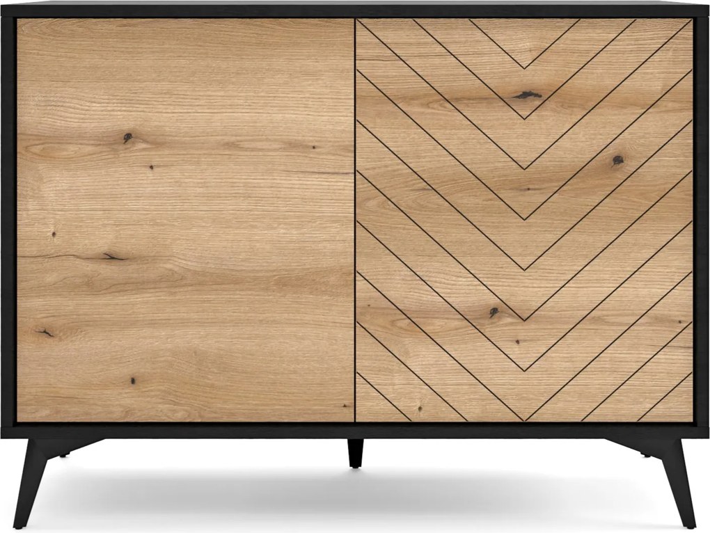 PSK Komoda DARA, Dub Evoke/Černá 104 cm
