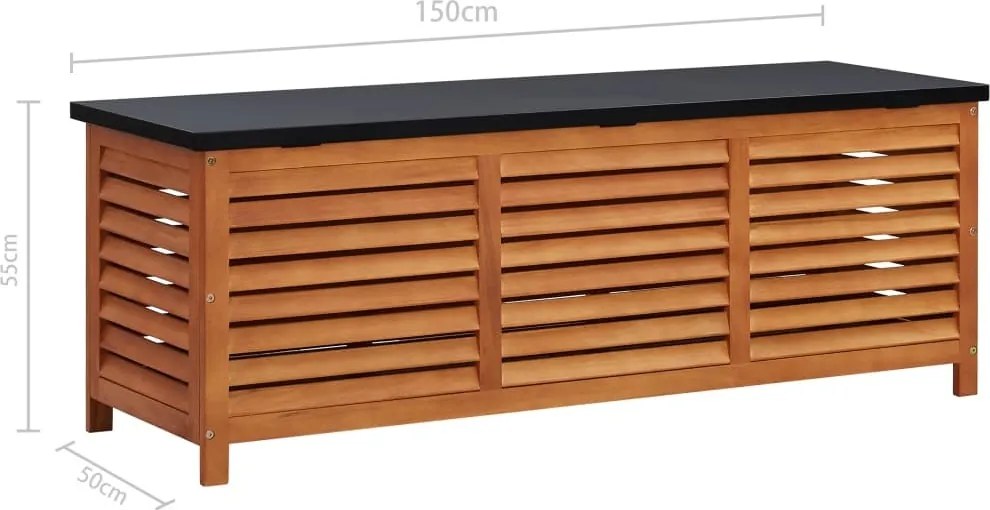 vidaXL Zahradní úložný box 150 x 50 x 55 cm masivní eukalyptus [47286]