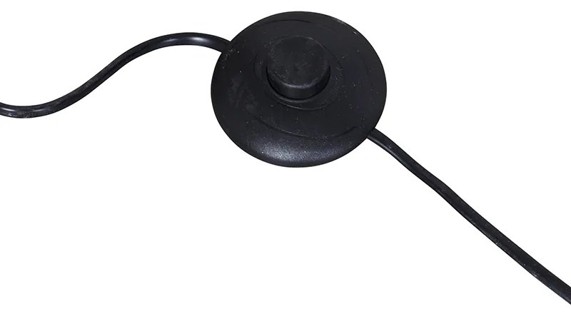 Moderní oblouková lampa černá s bílým nastavitelná bez stínidla - XXL