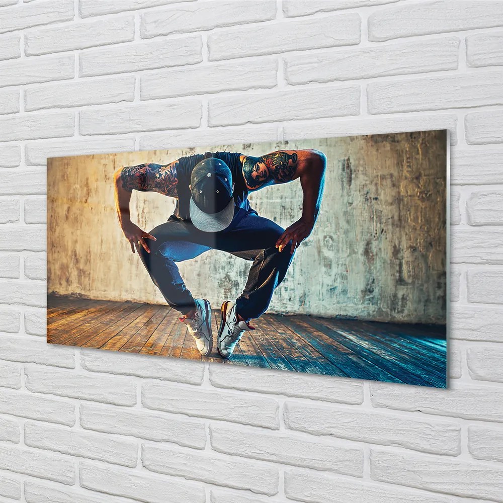 akrylový obraz Muž hip-hop 140x70 cm