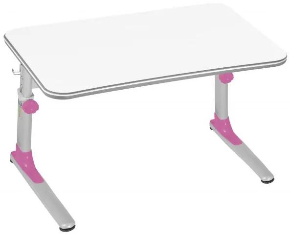 Dětský rostoucí stůl Mayer JUNIOR 32W1 19 – růžový, deska bílá, 90×56–74×63