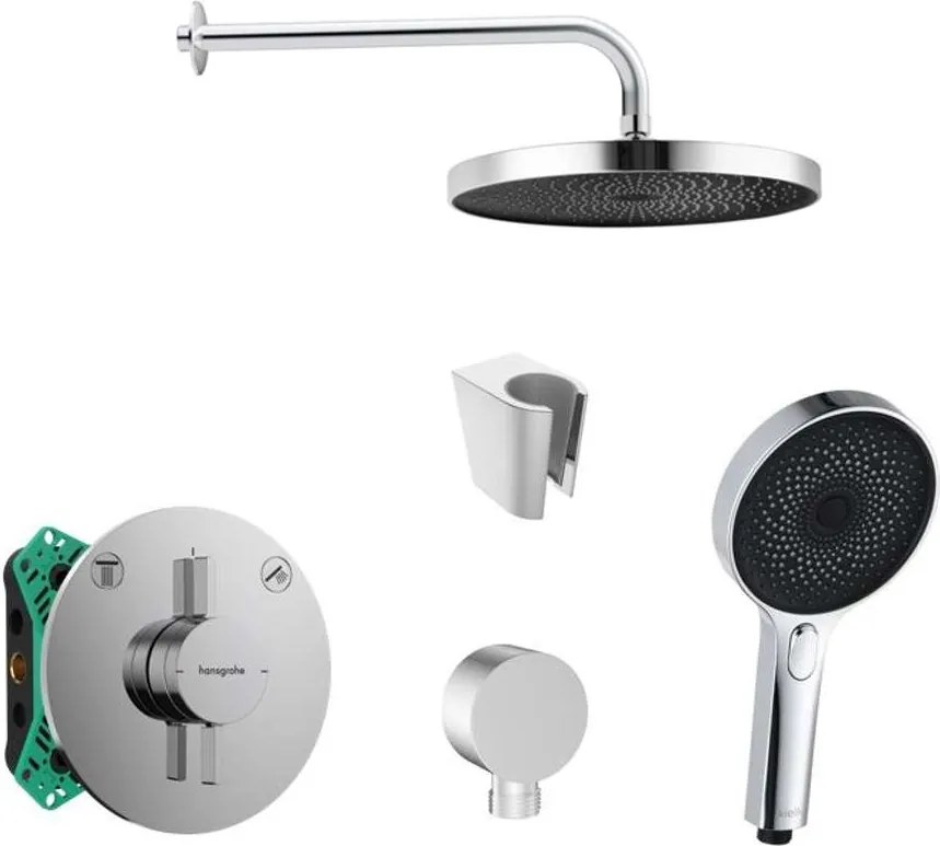 SANITINO - Sprchový set s baterií a tělesem pod omítku hansgrohe, příslušenství kielle, chrom SANI21HKK000