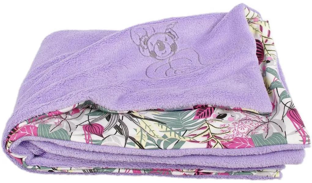 Kaarsgaren Dětská deka Wellsoft bavlna 100 x 70 cm Růžová/motýl