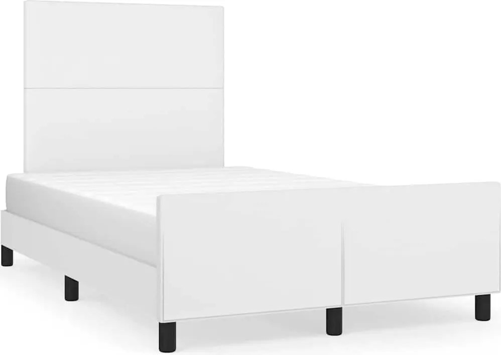 Rám postele s čelem bílý 120x200 cm umělá kůže 3125440